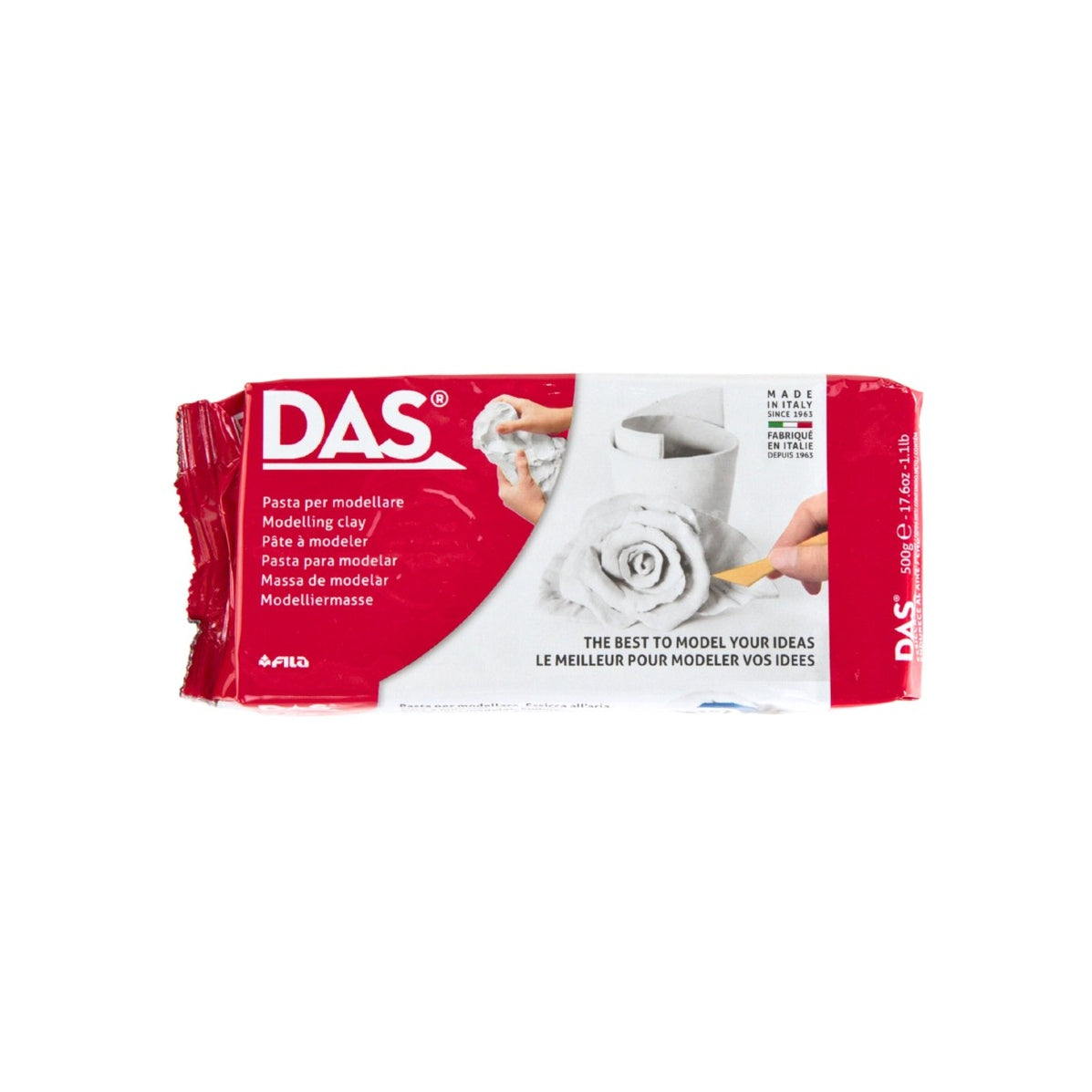 DAS Modelling Clay, 500g or 1kg, in 3 Colours - White, Terracotta or S ...
