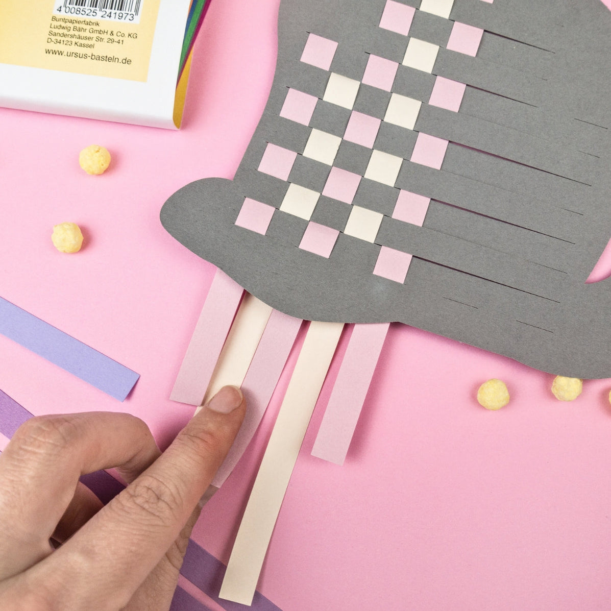 URSUS Paper Braiding, 27 Sheets, 9 Animal Designs — Wooden Playroom