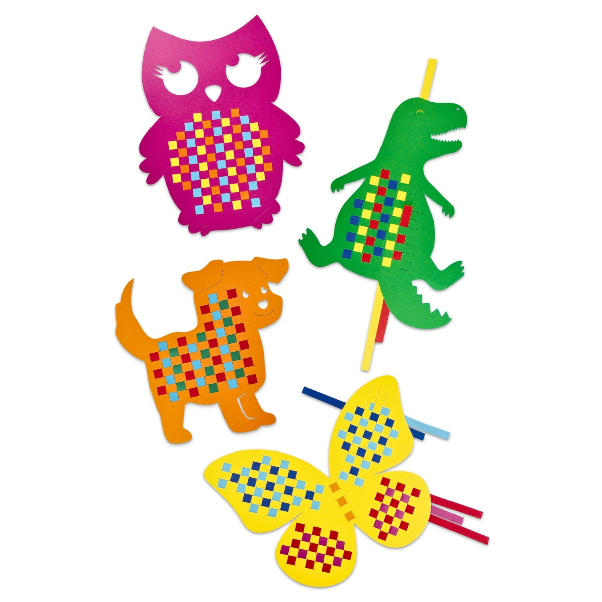 URSUS Paper Braiding, 27 Sheets, 9 Animal Designs — Wooden Playroom