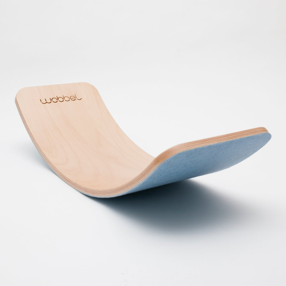 Wobbel Balance Board Original + Vegan Felt Base - Sky Blue — Wooden ...
