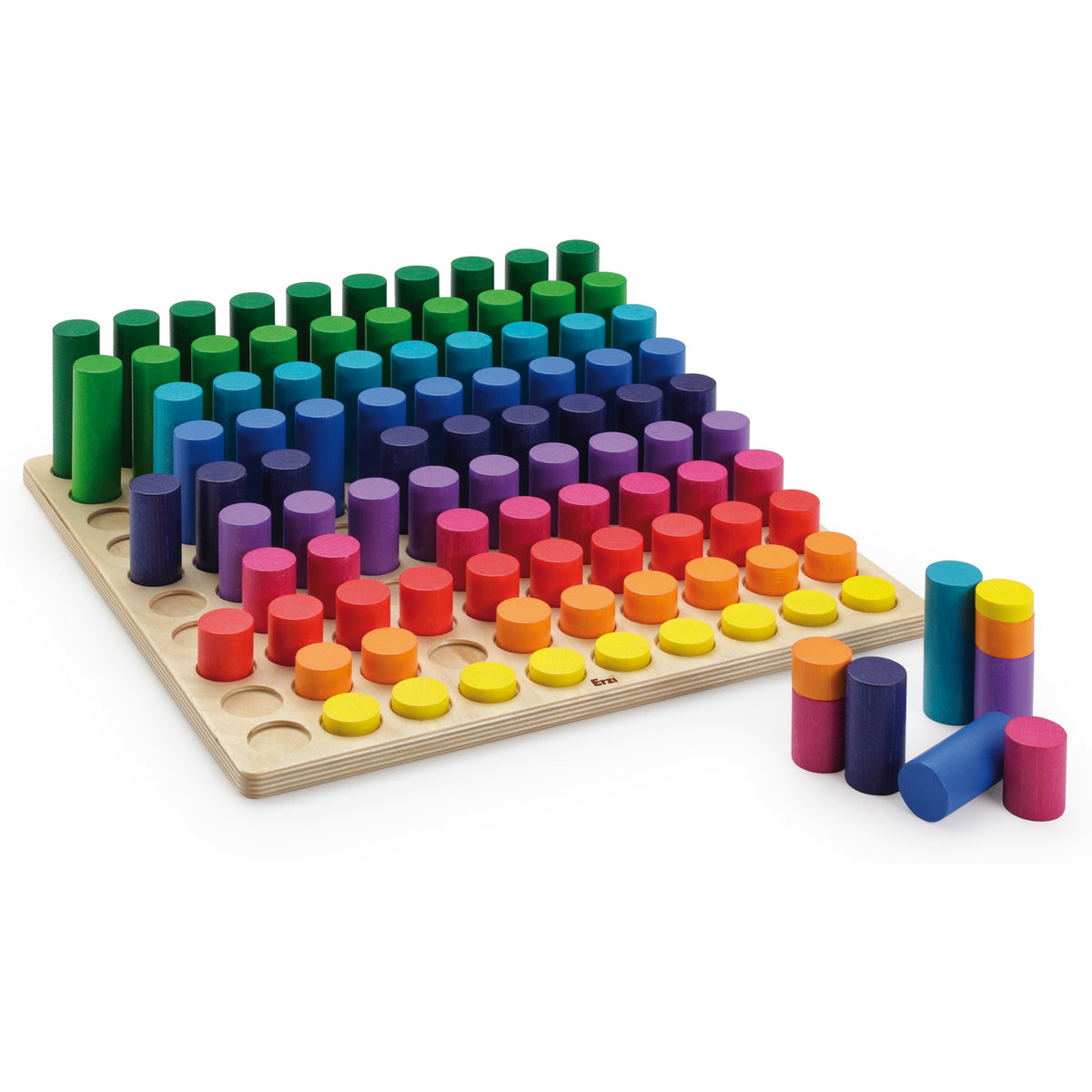 Erzi Large Stepped Counting Cylinders — Wooden Playroom
