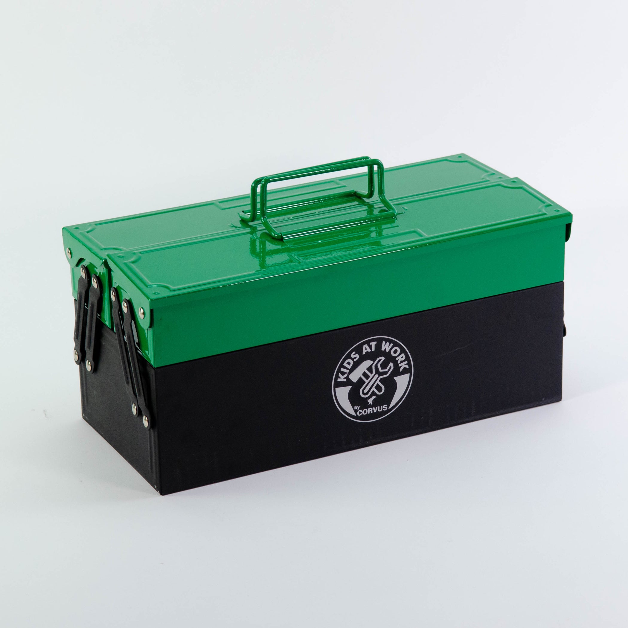 Kids at Work Metal Tool Box — Wooden Playroom