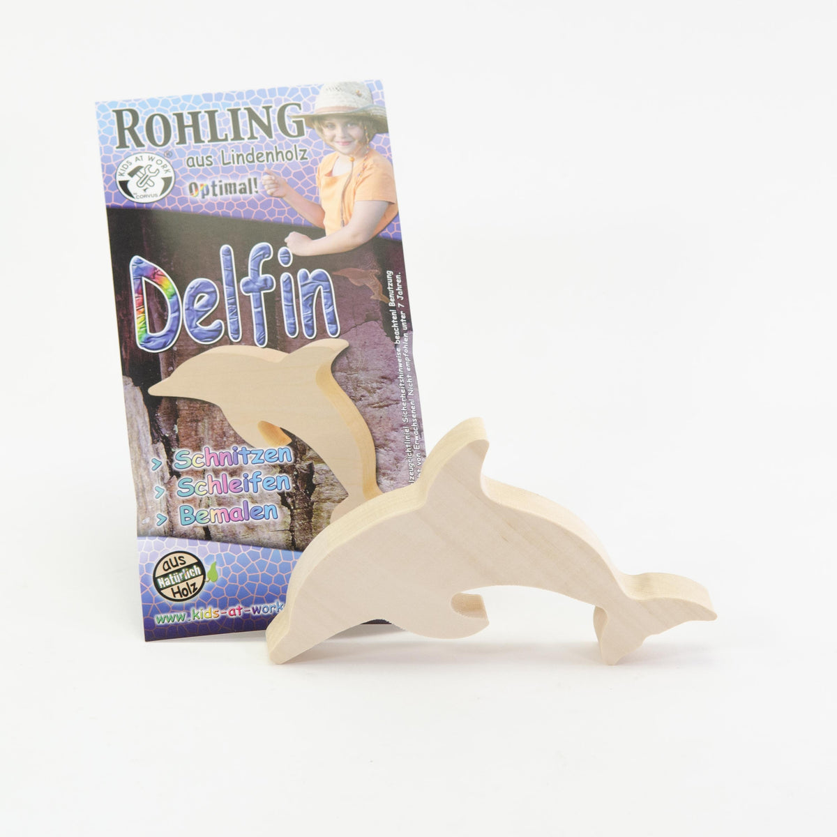 Kids at Work Wood Figure Dolphin — Wooden Playroom