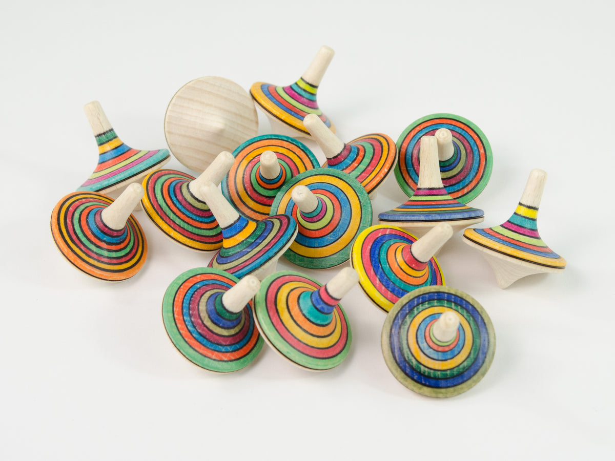 Mader Rallye Spinning Top Striped — Wooden Playroom