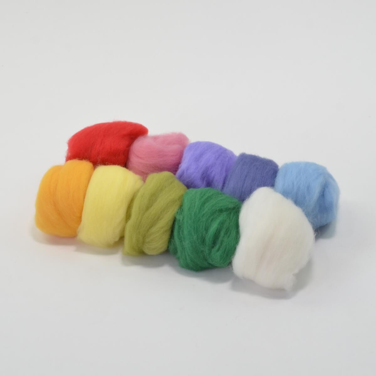 Merino Wool Fleece 100gm Mixed Colour Pack Wholesale in Australia ...