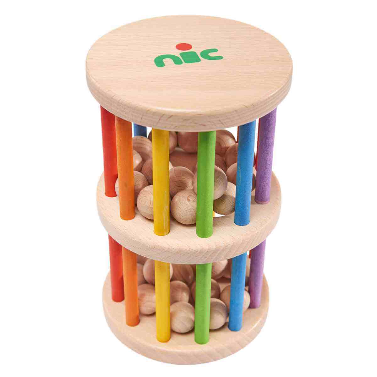 Nic Wooden Rainbow Rain Stick Rattling Tower 10x17cm Wholesale in ...